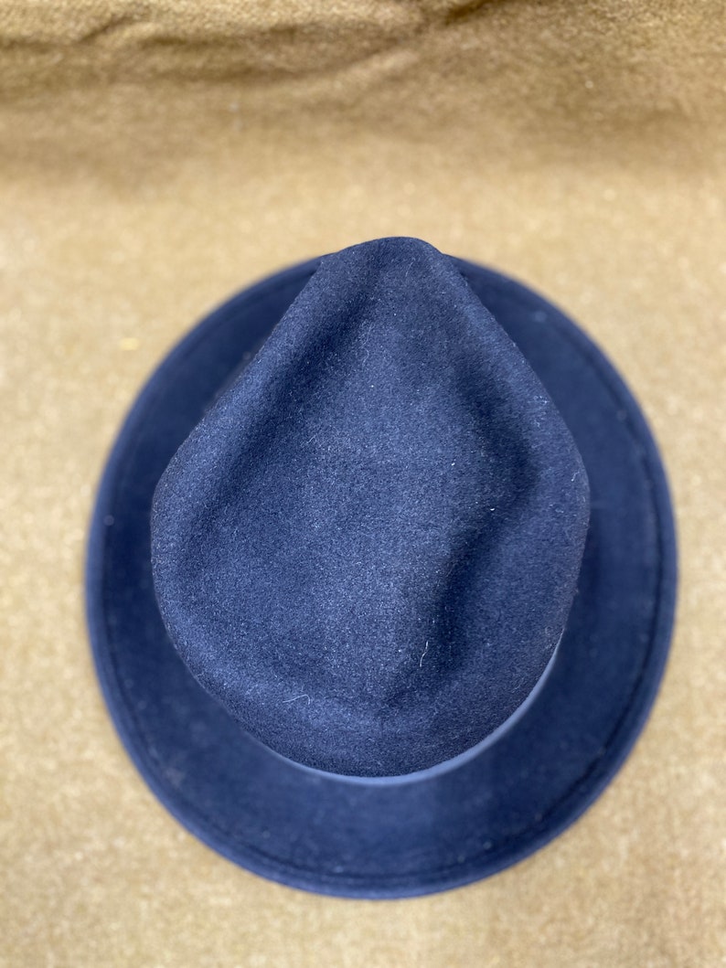 Botany 500 Felt Black Brimmed Fedora Hat Size Large 7 1/4 Made - Etsy