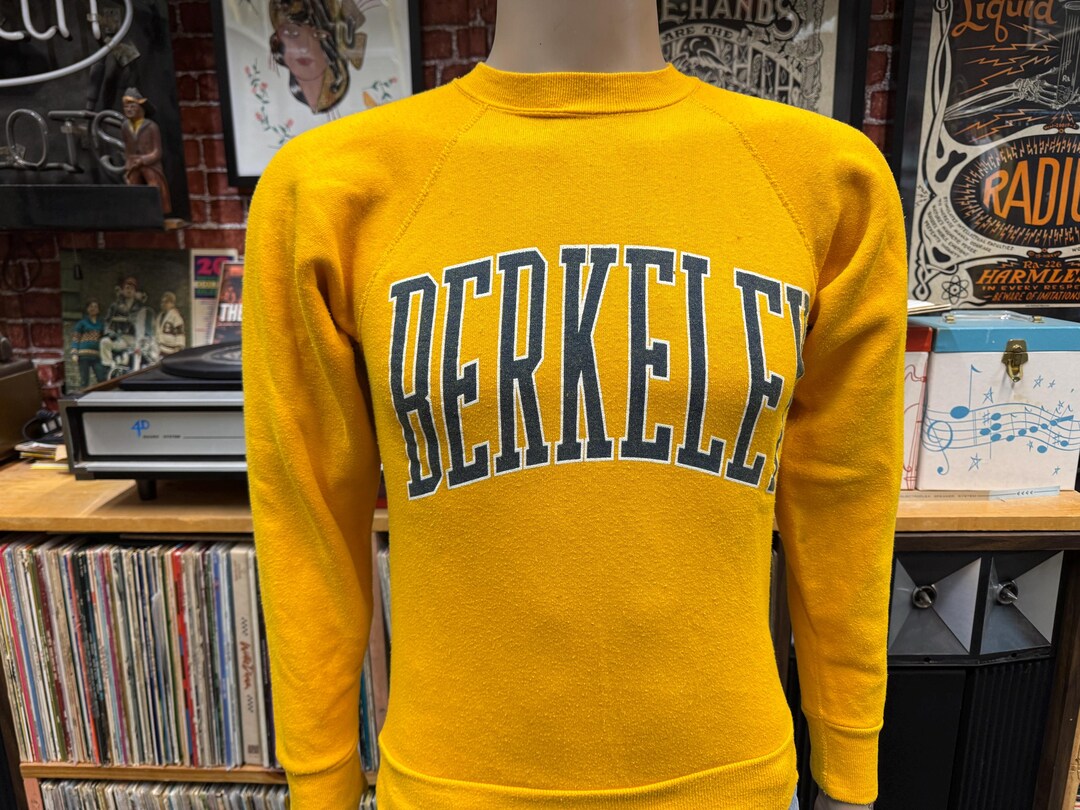 80's Berkeley University Yellow Sweatshirt Size Small Made in U.S.A. - Etsy