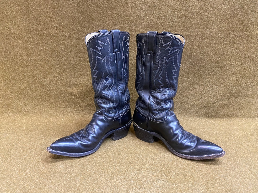 Justin Roper Men's Cowboy Stitching Leather Boots Style #2005 Size 7D ...