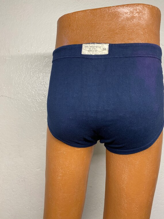 60's 70's USN blue trunks swim cotton pants size 32 m… - Gem