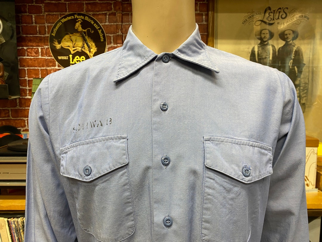 U.S. Navy Blue Chambray Type III Work Utility Sailor Uniform Long ...