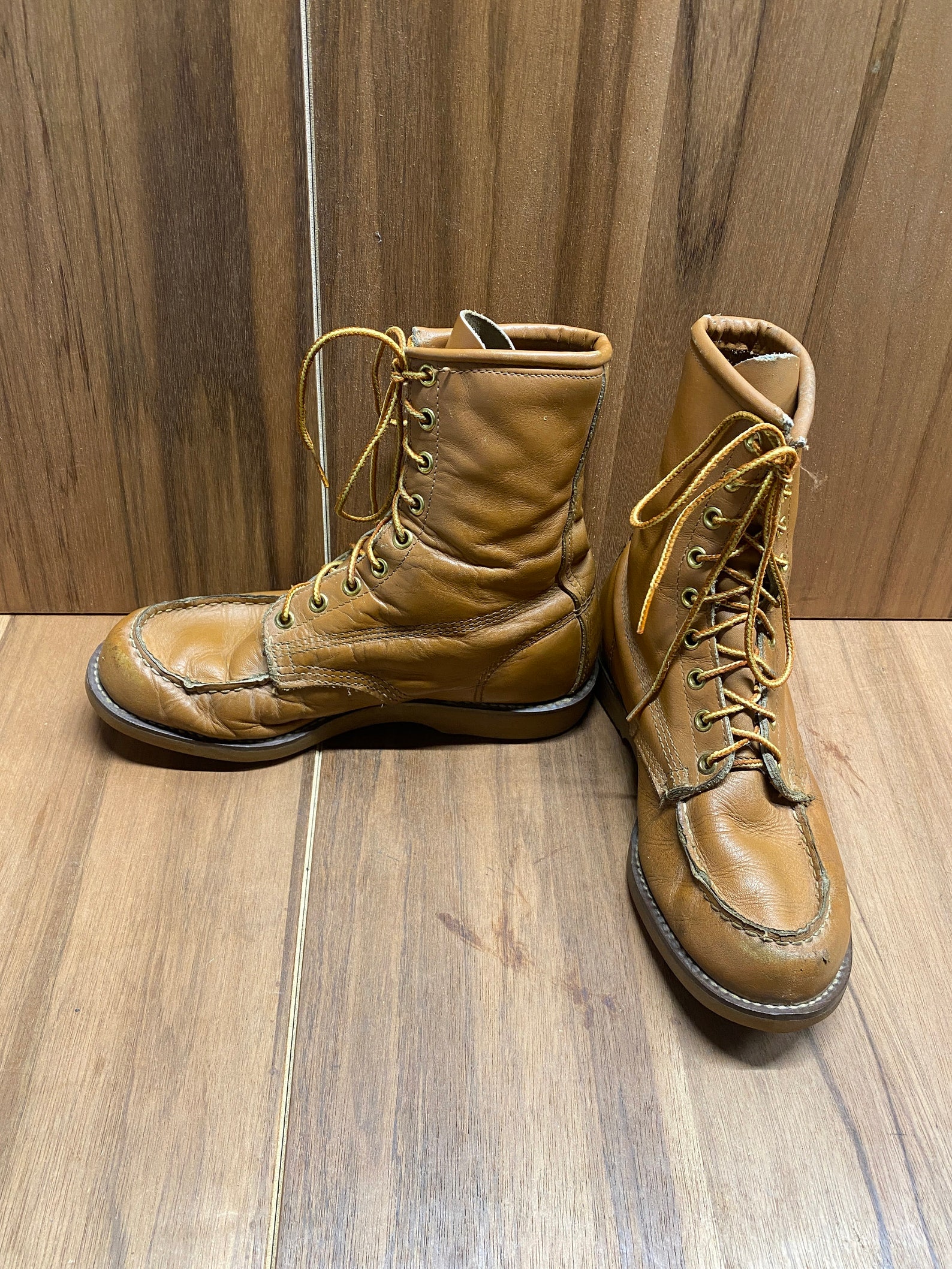 80's Moc Toe Work Wear Outdoor Boots Size US 5R Men's 6 Women's . - Etsy