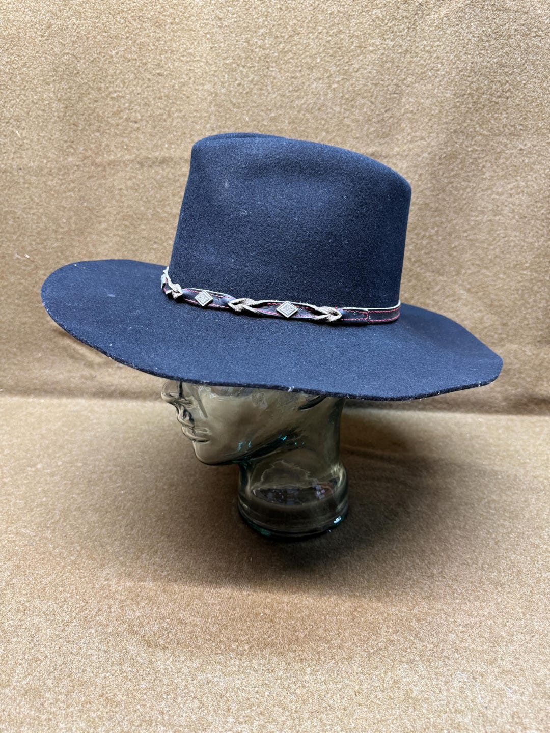 Vtg Silver Spur Hondo Black Wool Cowboy Western Rodeo Hat Size Large 7 ...
