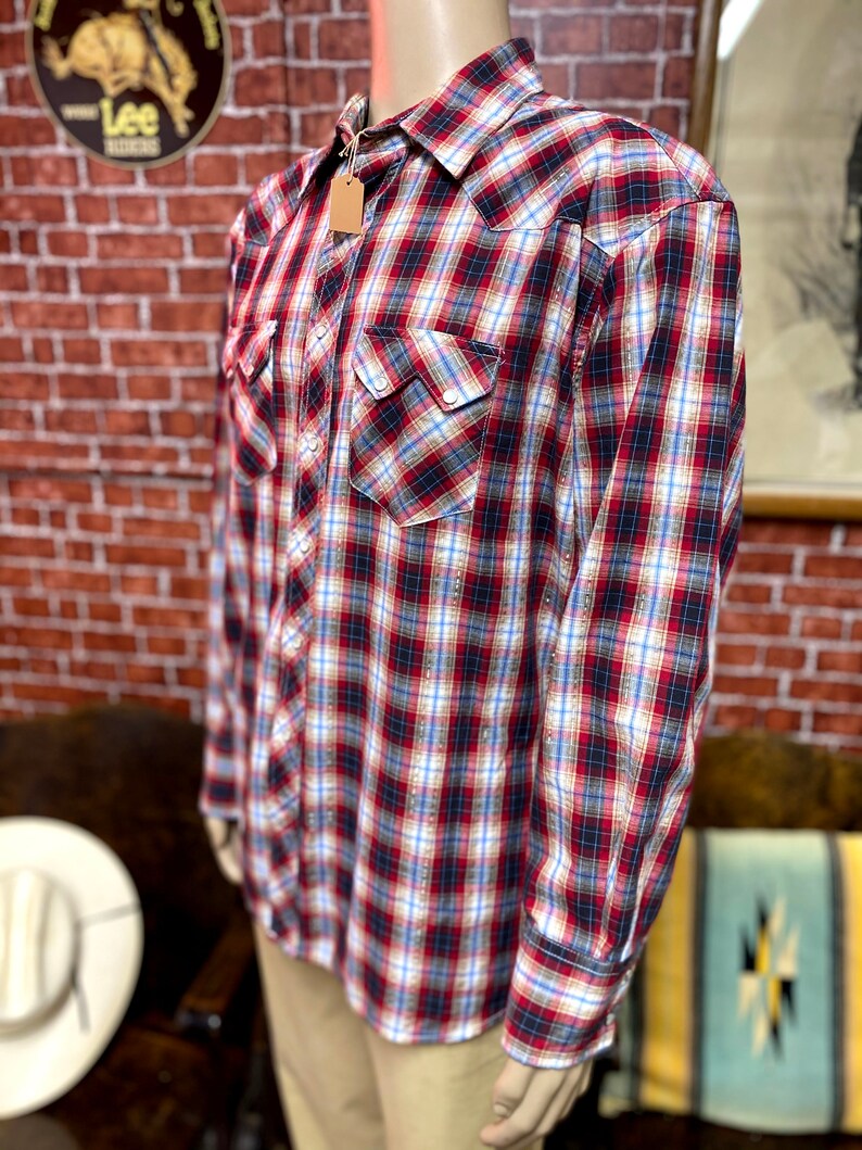 Rustler by Wrangler Western Cowboy Rodeo Fair Ranch Red Plaid - Etsy