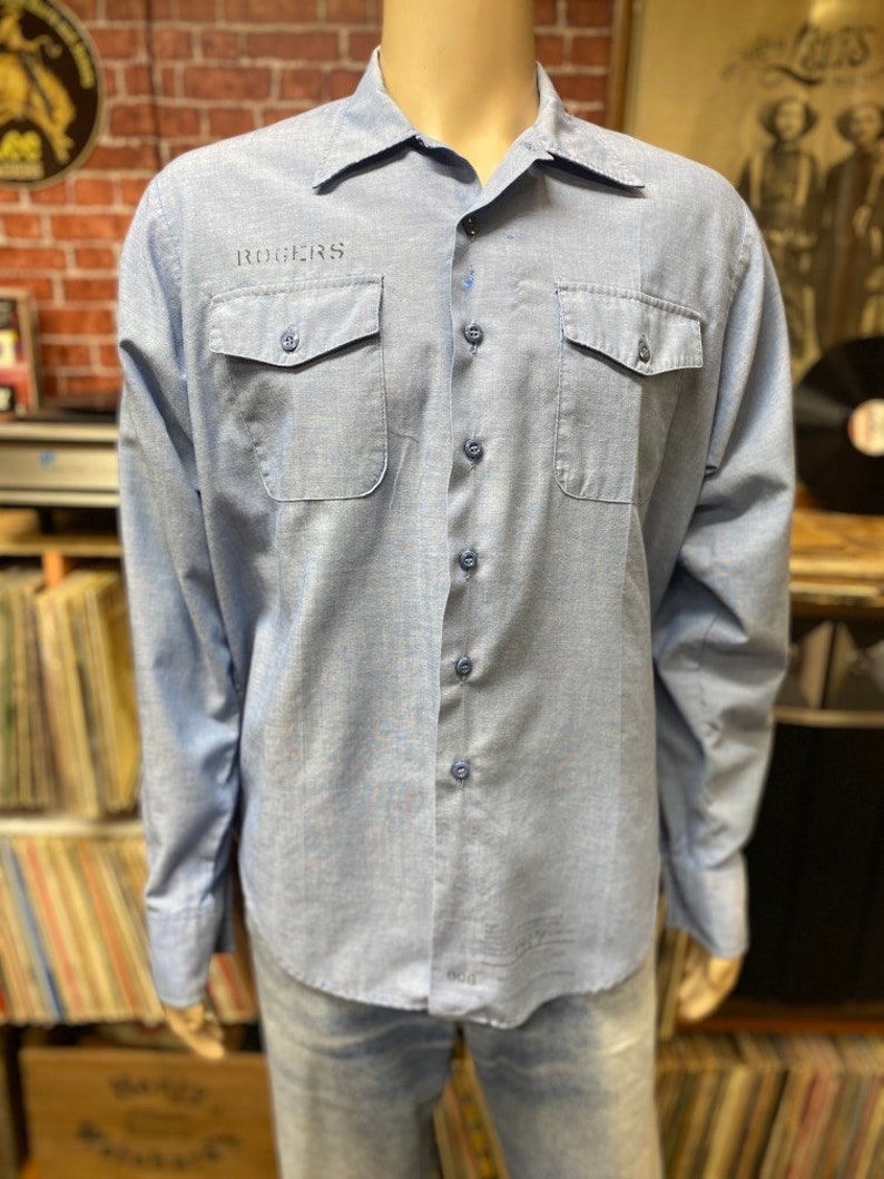 U.S. Navy Blue Chambray Type II Work Utility Sailor "rogers" Stencil ...