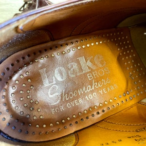 Loake Bros. Shoemaker Oxfords Brogues Shoes Burgundy Lace up Leather UK ...