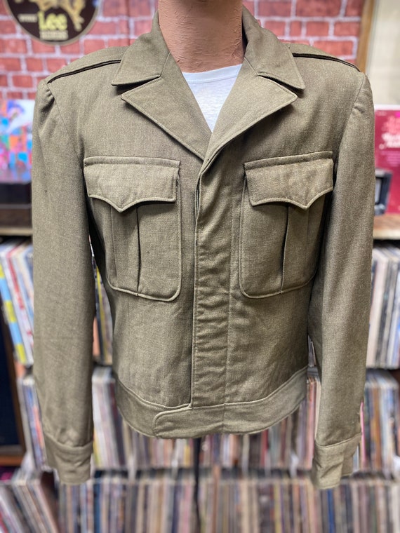 50's U.S. Army Ike battledress uniform wool jacket si… - Gem