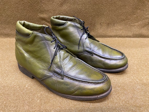 RARE Red Wing chukka ankle boots green leather size 1… - Gem
