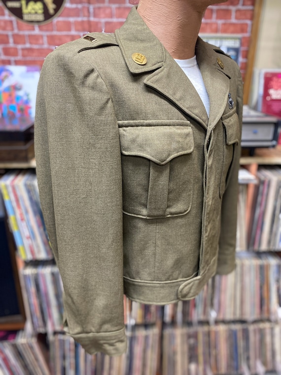 50's US Army Ike battledress uniform wool jacket size… - Gem