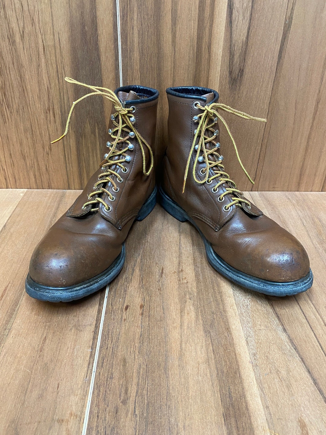 Vtg 90's Red Wing Steel Toe Work Boots Electrical Hazard Supersole Size ...