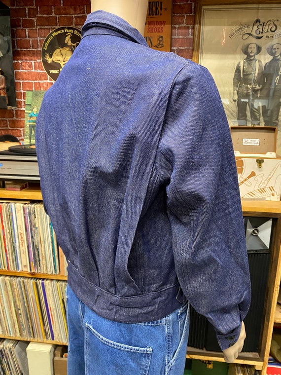 80's Battlefield work wear mechanic garage denim jack… - Gem