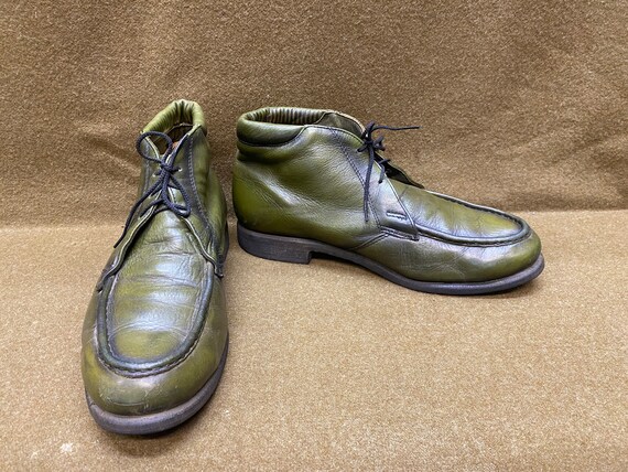 RARE Red Wing chukka ankle boots green leather size 1… - Gem