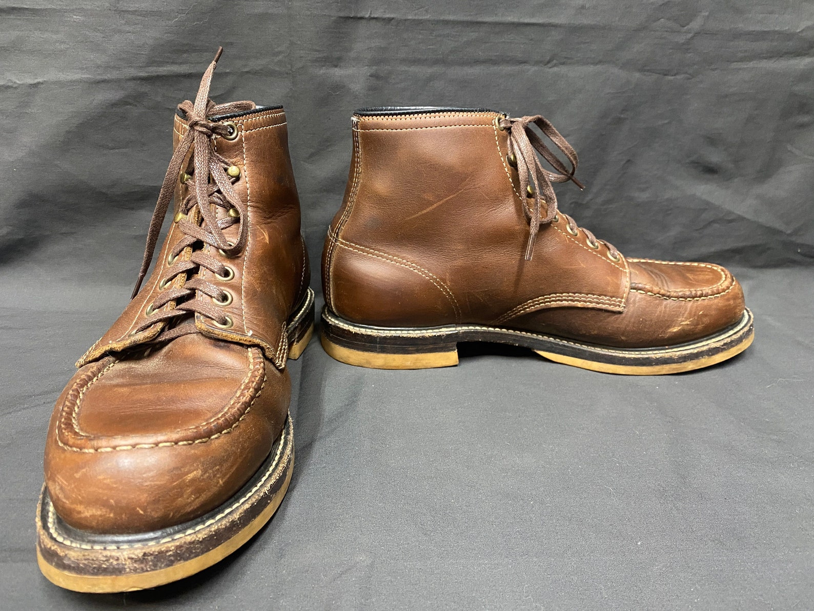 Thorogood 1892 Moc Toe Horsehide CXL Janesville Brown Work Boots Size ...