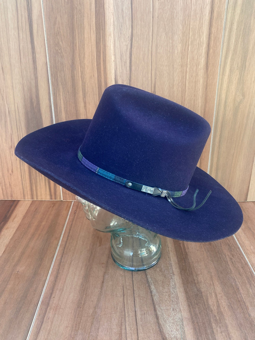 Vtg Bailey Roper 2X Dynafelt Aubergine Cowboy Western Rodeo Hat Size 7 ...