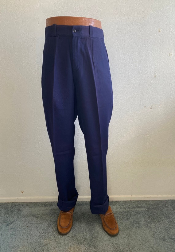 31x37 Unitog Permanent Press New Old Stock blue slack… - Gem