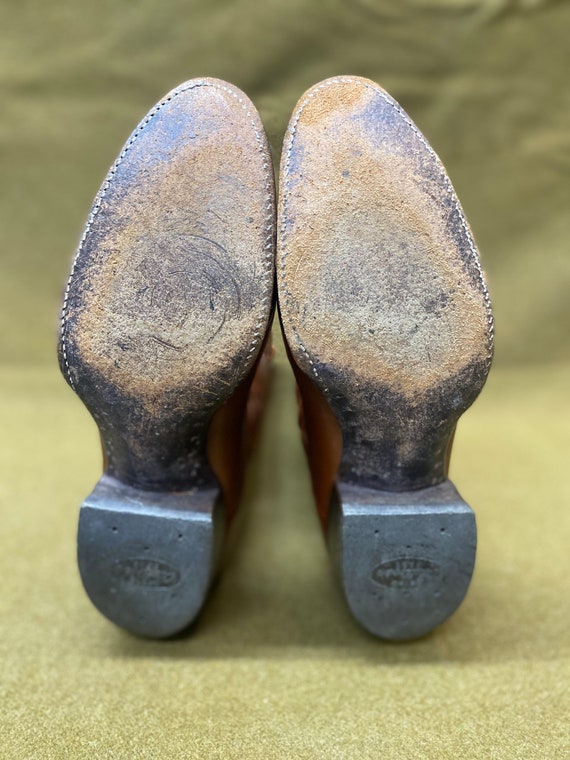 Sanders cowboy western ranch stitching leather boots … - Gem
