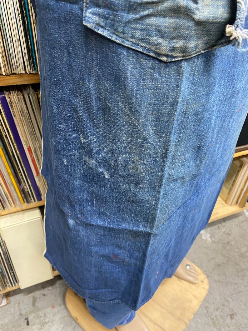 60's Selvedge Denim Sanforized Work Shop Carpenter Farmer Apron. - Etsy
