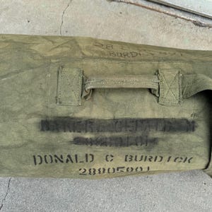 70's U.S. Army Heavy Duty Canvas Top Load Stencil Duffel Bag. - Etsy