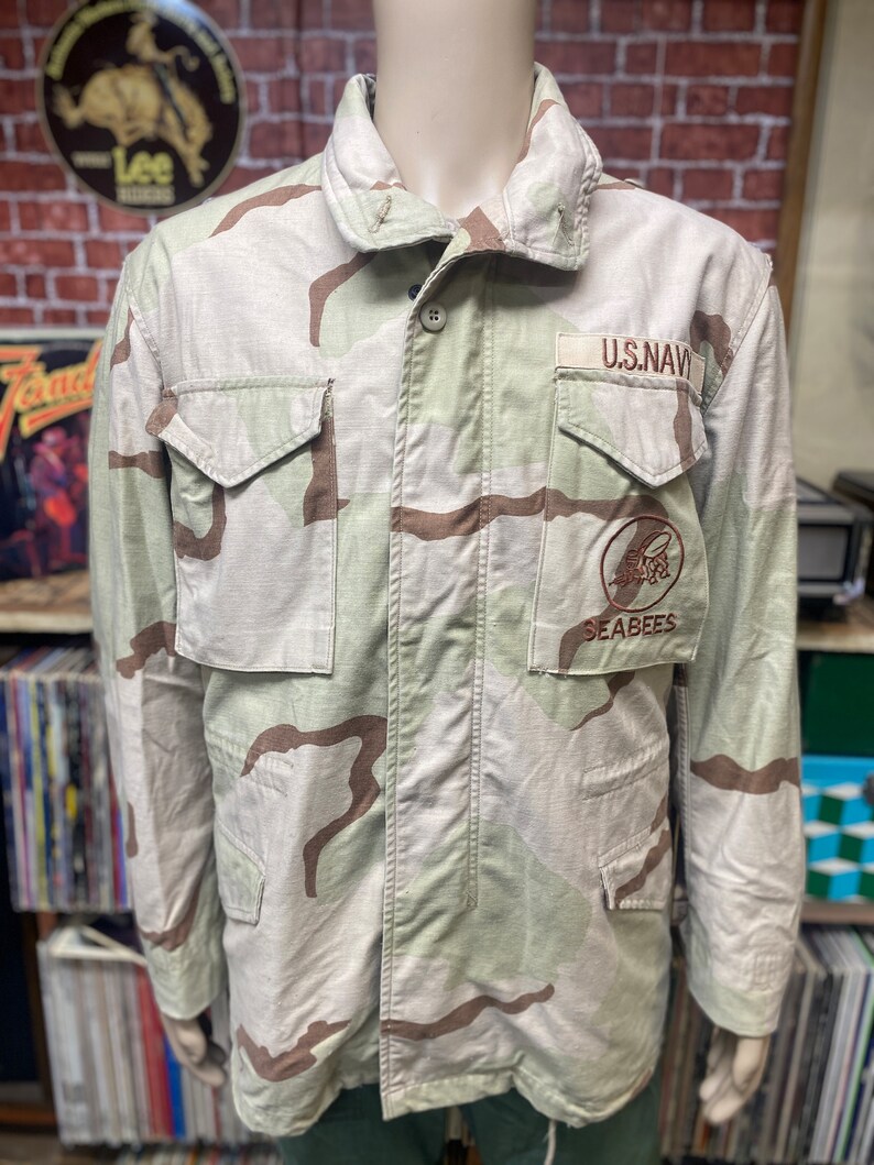 90's U.S. Navy Seabees Cold Weather Coat Desert Camouflage Fatigue ...