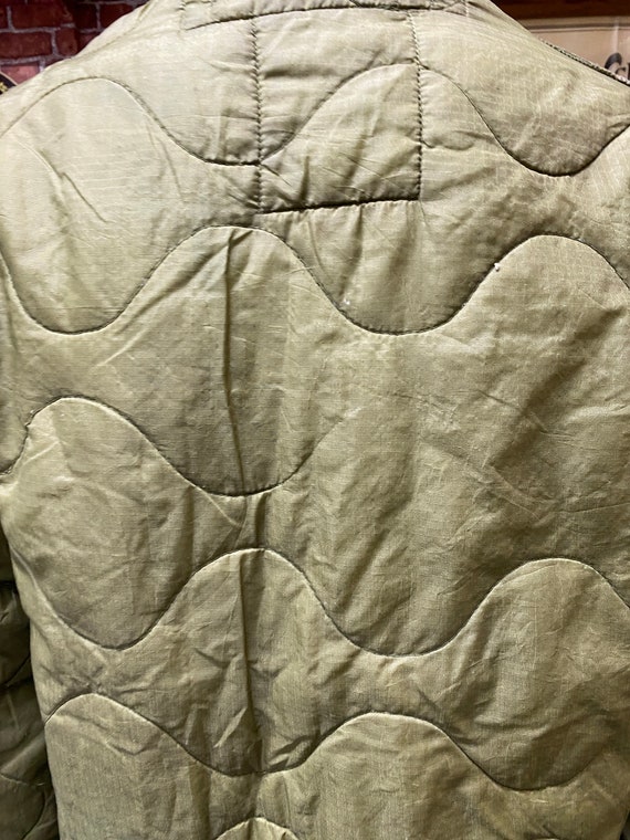 M-65 US Army green quilted jacket lining, True Vintag… - Gem