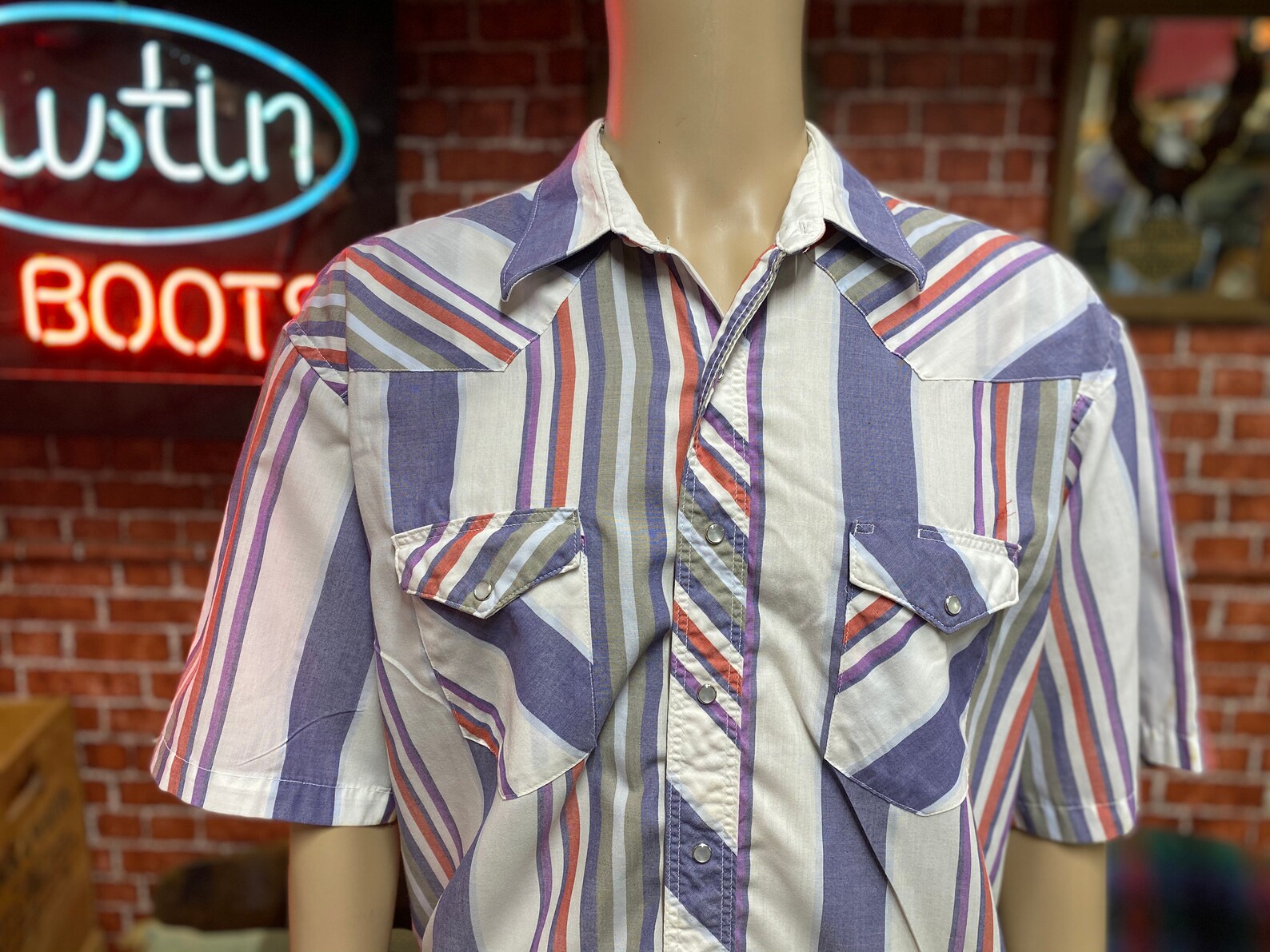 Wrangler western cowboy cut rodeo fair ranch shirt short | Etsy