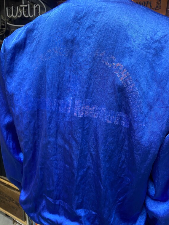 General Motors dealer blue satin jacket size large ma… - Gem