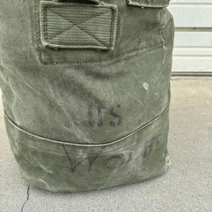 70's U.S. Army Heavy Duty Canvas Top Load Stencil Duffel Bag. - Etsy