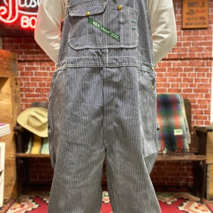Key Imperial Hickory Railroad Stripes Denim Work Overalls Carpenter ...