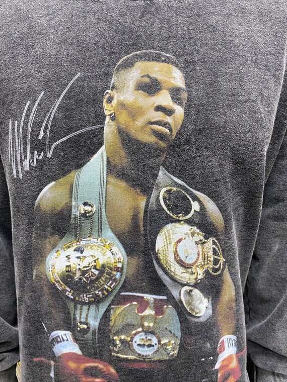 Vtg Mike Tyson Champion gray soft sweatshirt size med… - Gem