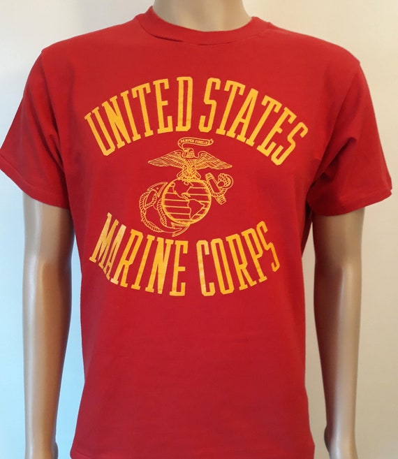 United States Marine Corps Red Cotton T-shirt Size Large Made - Etsy