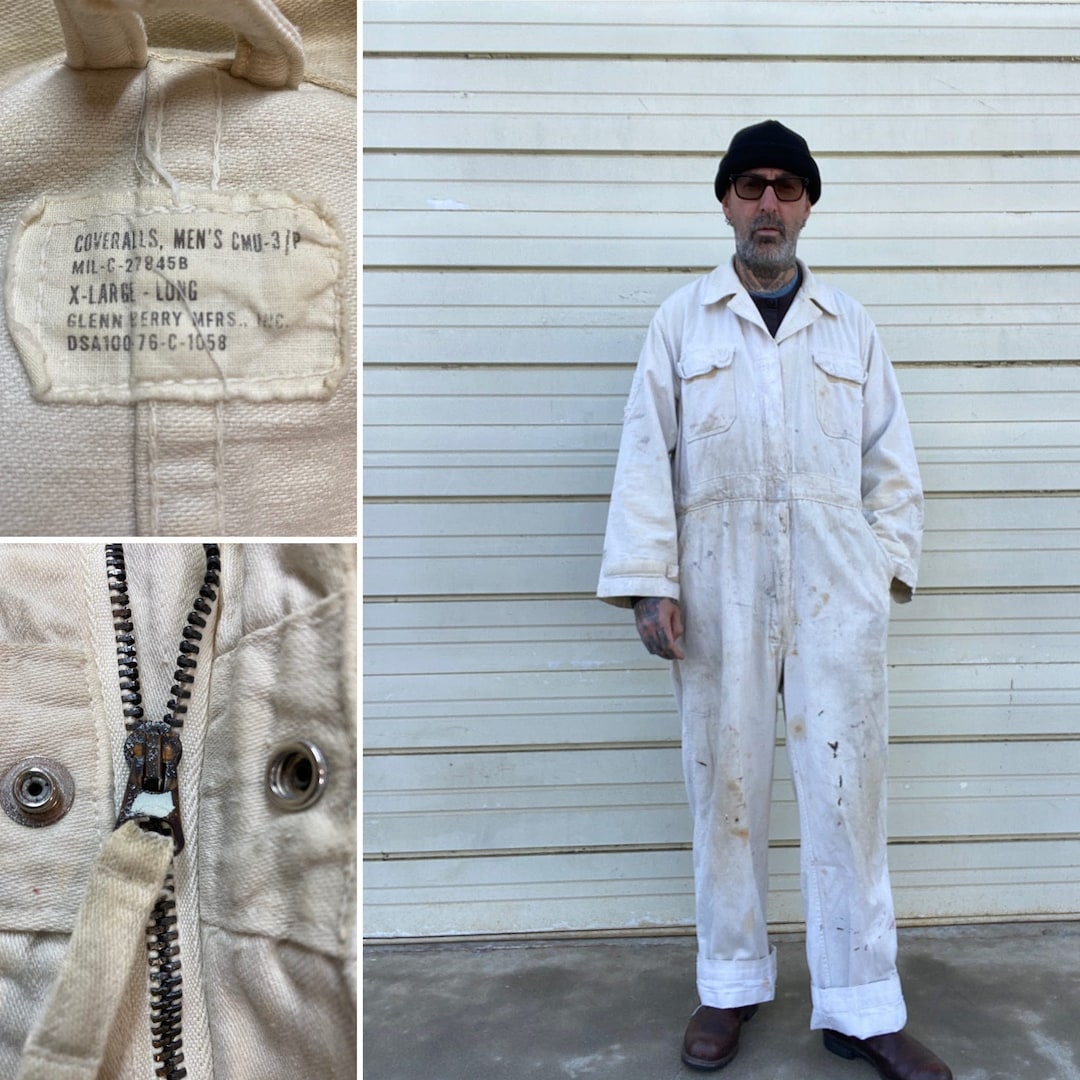 US Air Force Utility Mechanic Flyers White CMU-3/P Coveralls Jump Suit ...