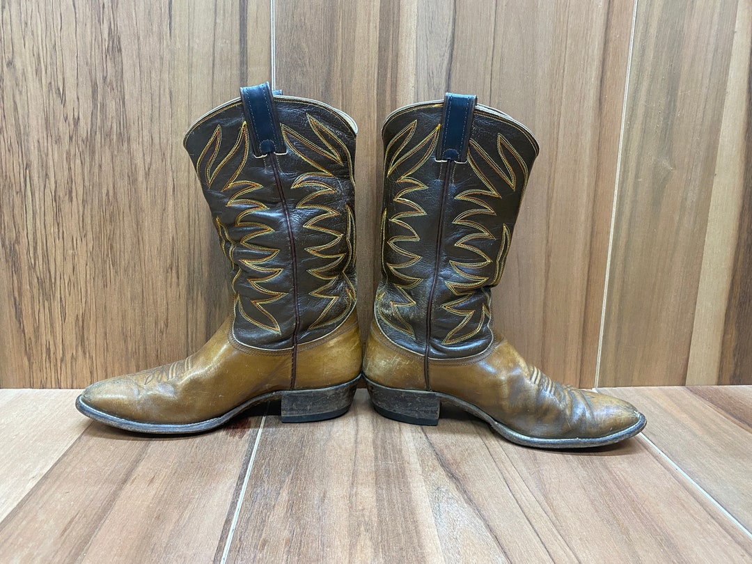 Vtg Nocoma Two Tone Cowboy Western Ranch Phoenix Stitching Leather ...