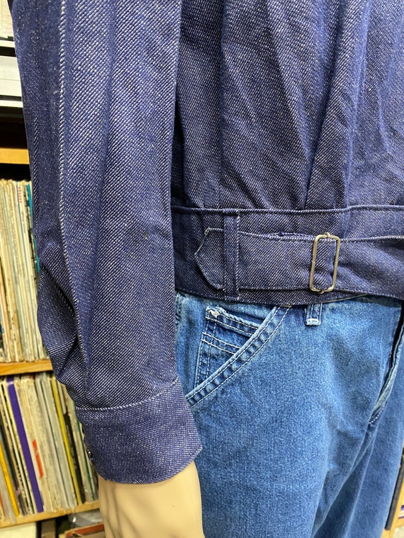 80's Battlefield work wear mechanic garage denim jack… - Gem