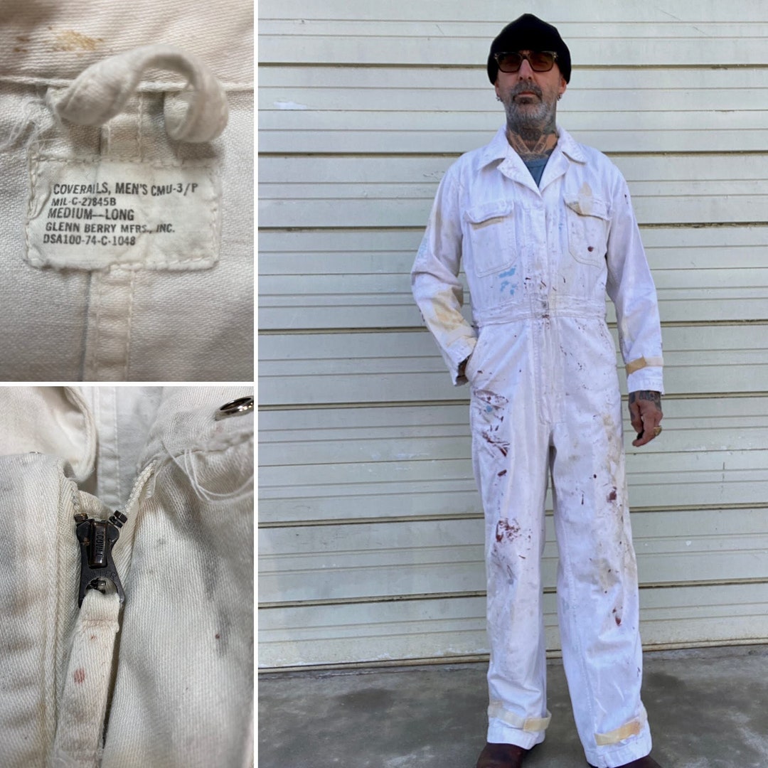 US Air Force Utility Mechanic Flyers White CMU-3/P Coveralls Jump Suit ...