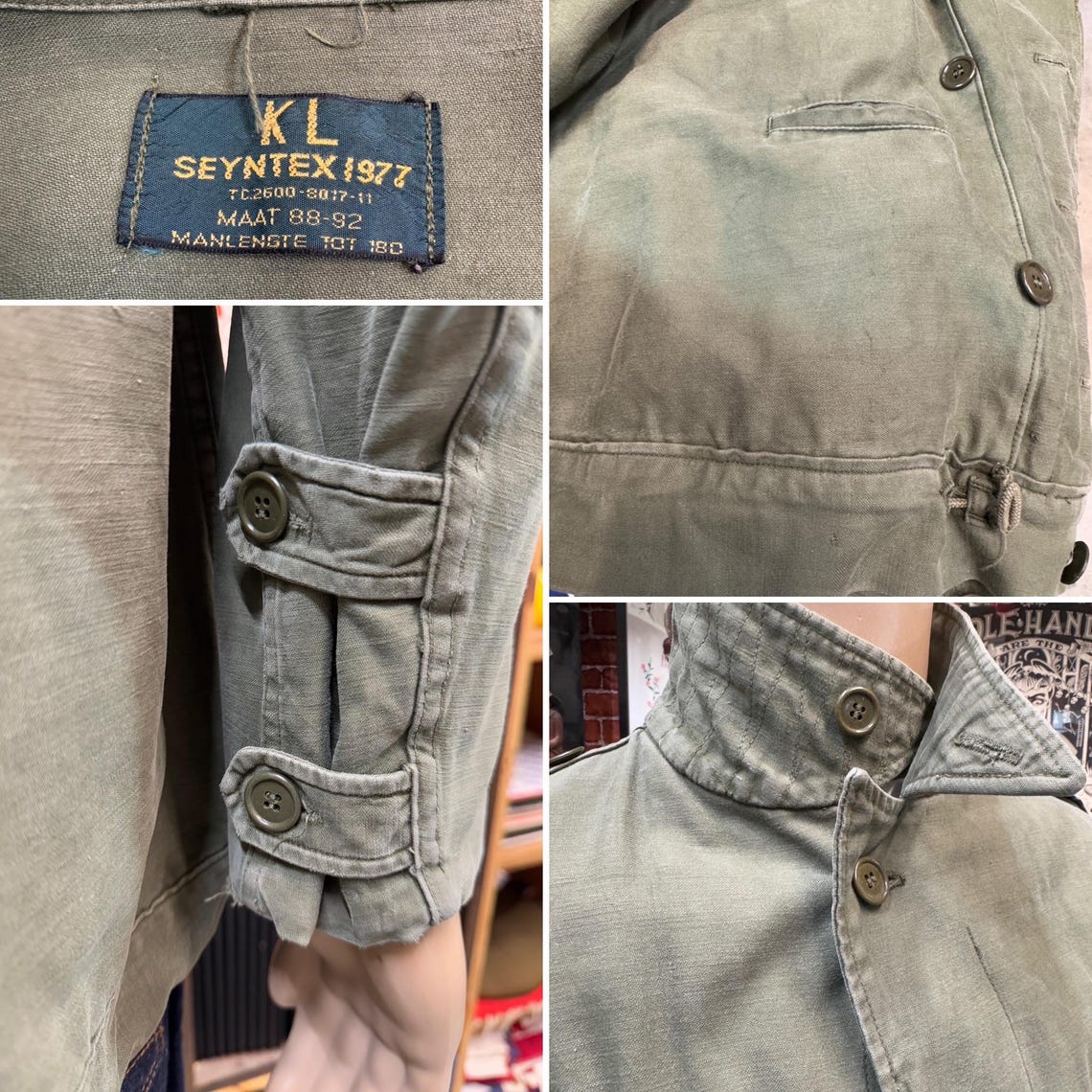 70's Vintage Dutch, Belgian Army Seyntex KL Military Field Utility ...