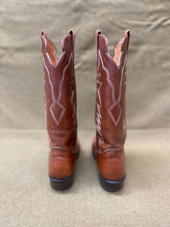 Sanders cowboy western ranch stitching leather boots … - Gem