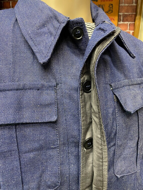 80's Battlefield work wear mechanic garage denim jack… - Gem