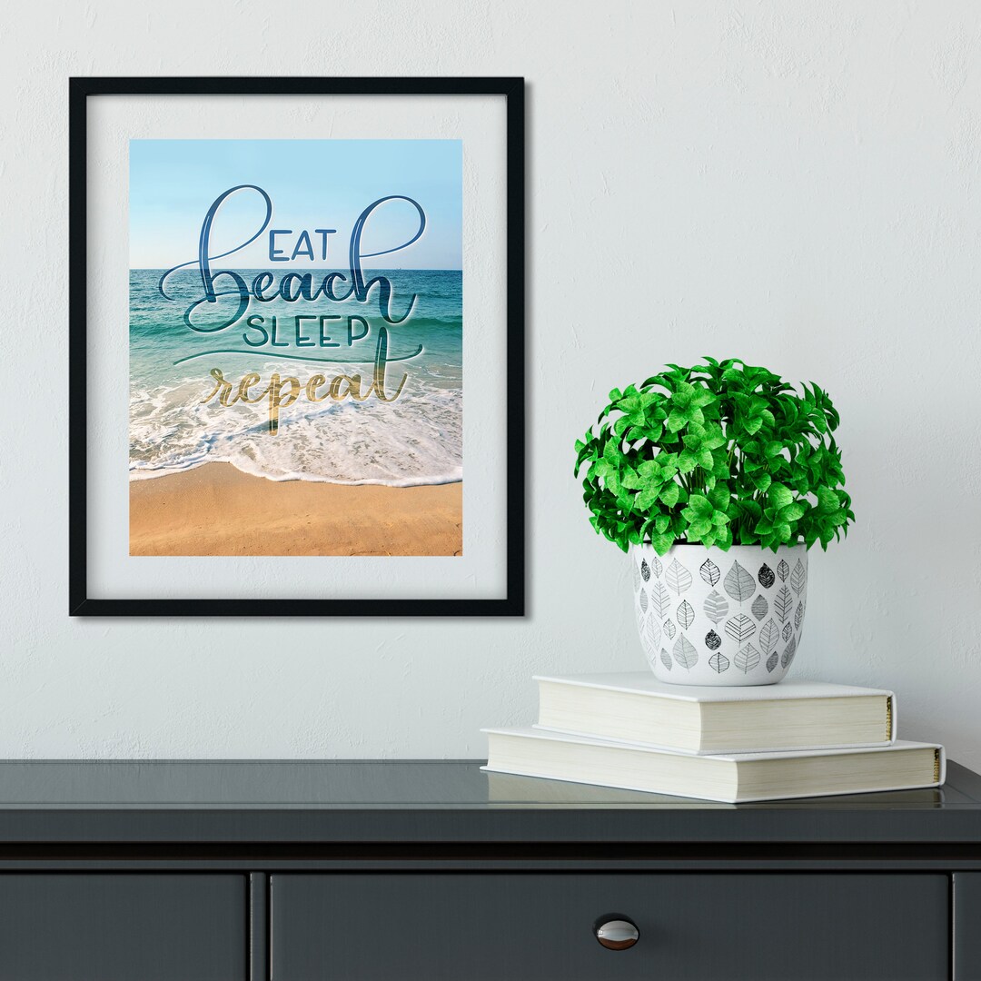 Eat Beach Sleep Repeat 8x10" Art Print - Etsy