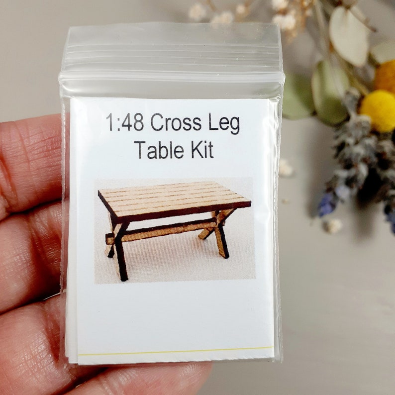 1:48 Quarter Scale Cross Leg Table Kit Laser Cut - Etsy