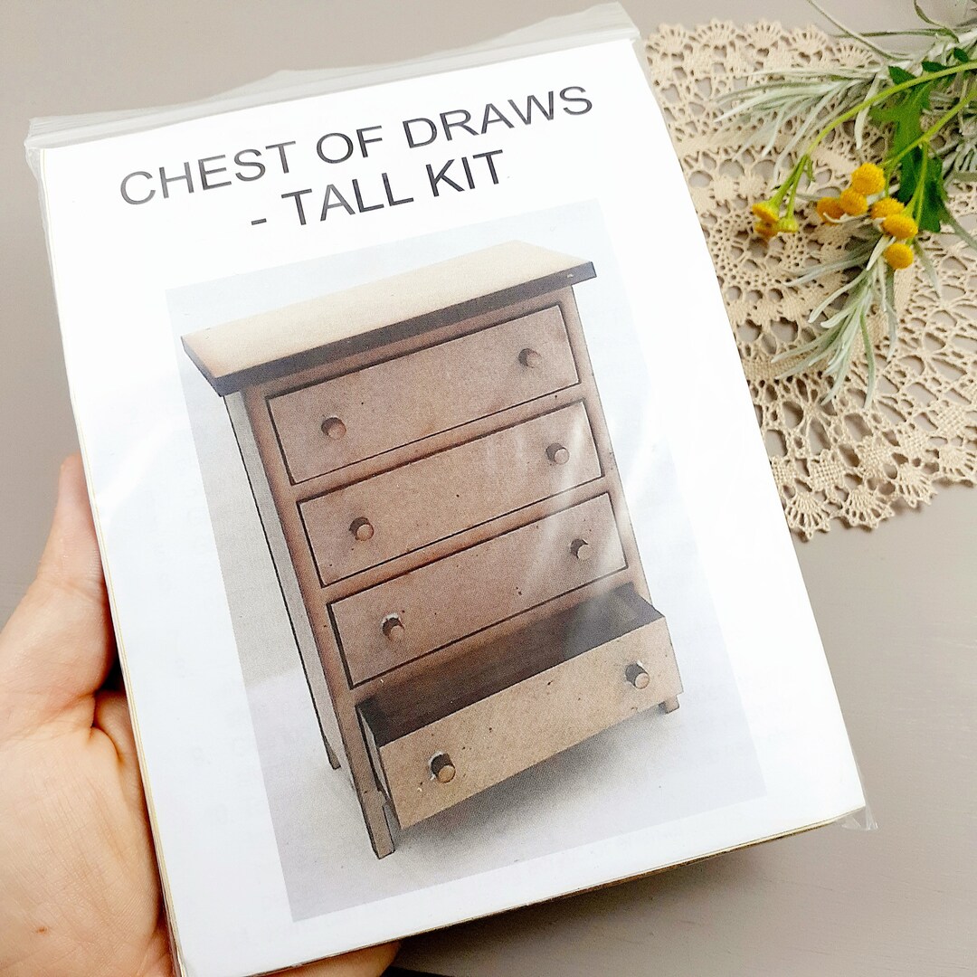 1:12 Scale Chest of Drawers Kit Laser Cut - Etsy