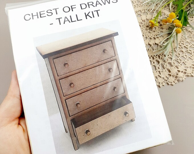 1:12 Scale Chest of Drawers Kit Laser Cut - Etsy