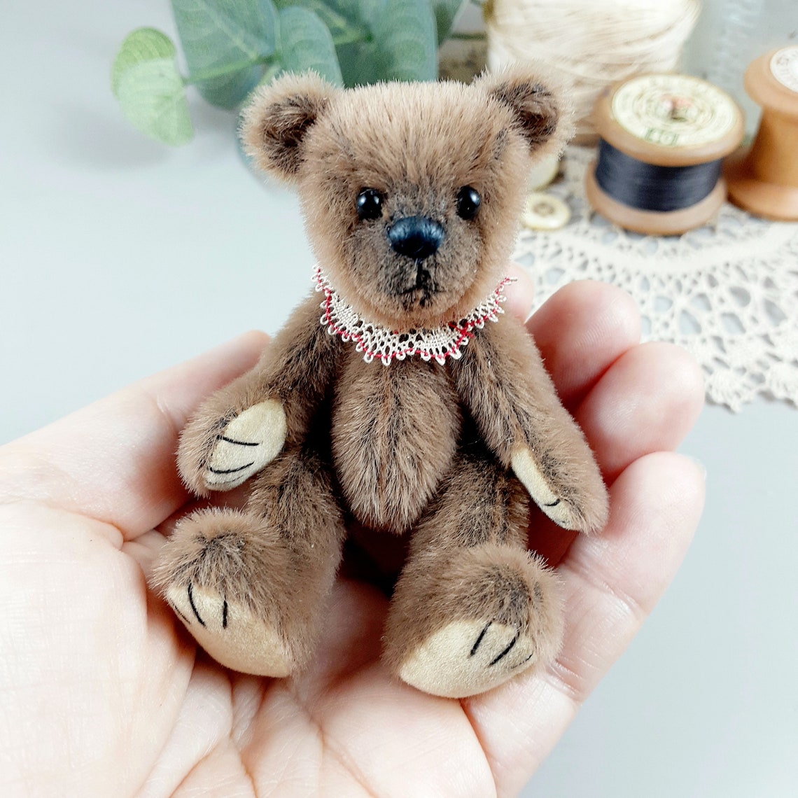 Frederick PDF Sewing Pattern, Miniature Teddy Bear Pattern, 8.5cm - Etsy