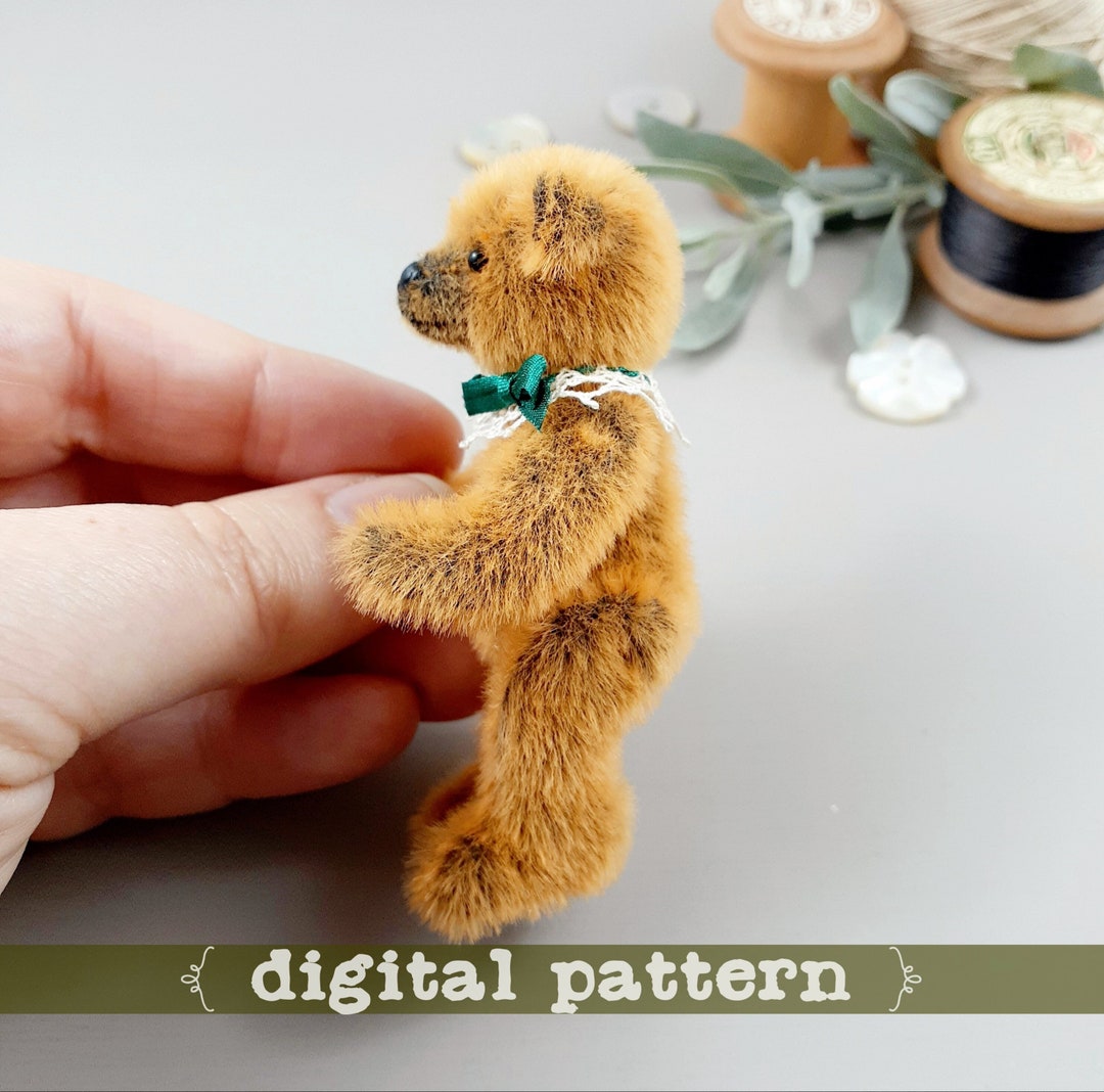 George PDF Sewing Pattern, Miniature Teddy Bear Pattern, 7cm - Etsy