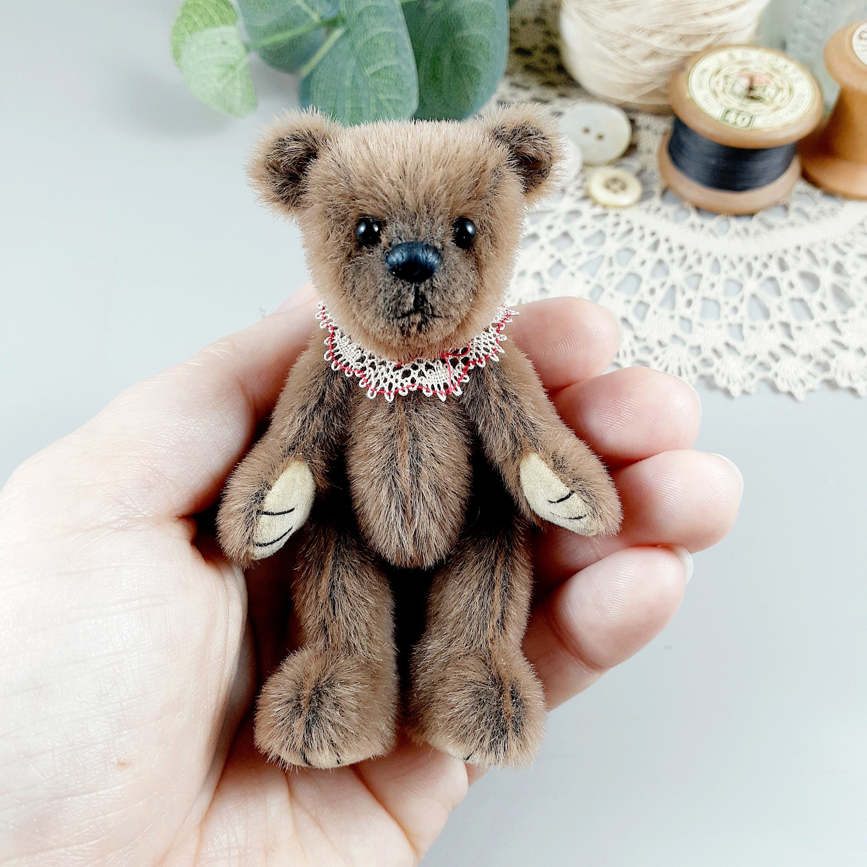 Frederick PDF Sewing Pattern, Miniature Teddy Bear Pattern, 8.5cm - Etsy