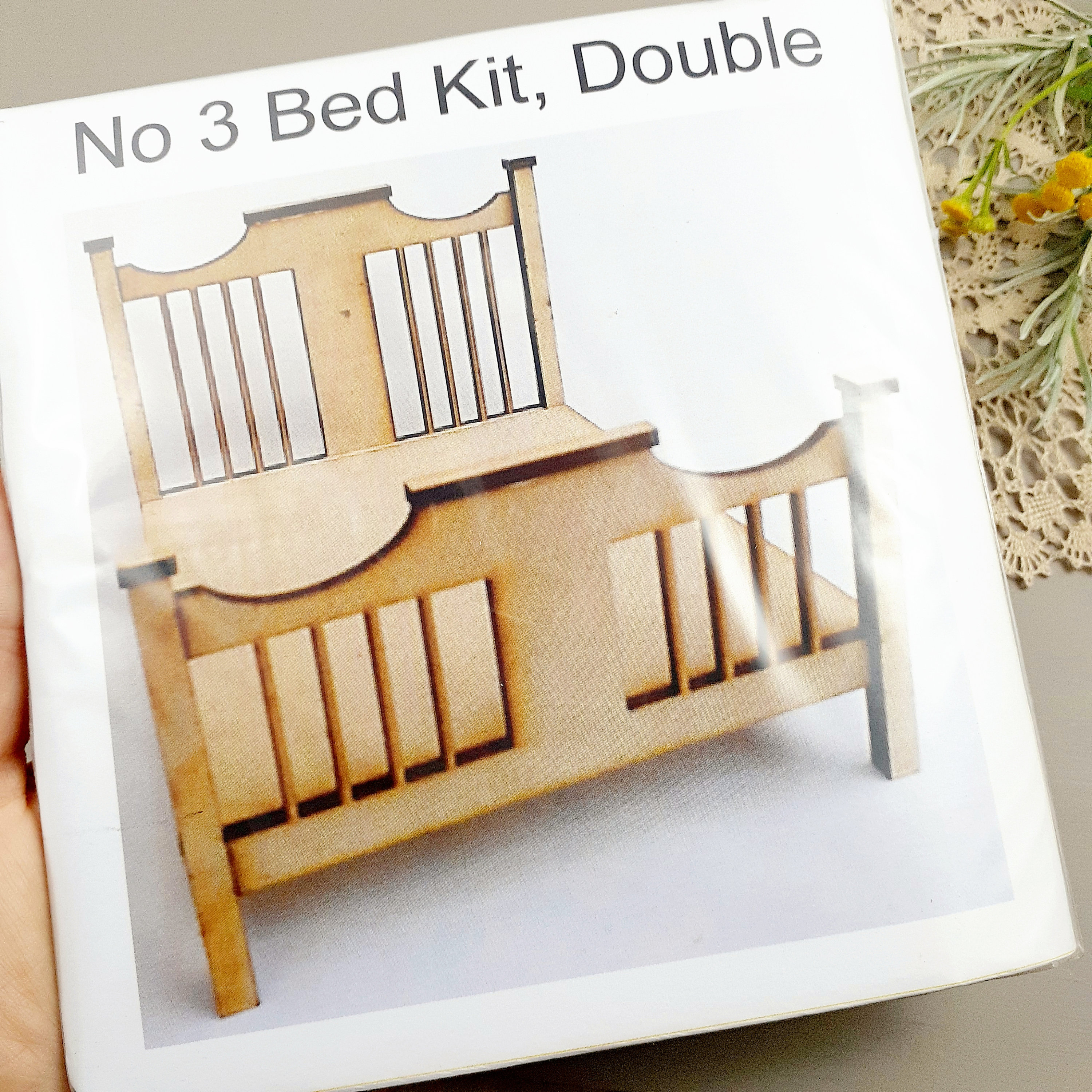 1 12 Scale Double Bed Kit Laser Cut Etsy