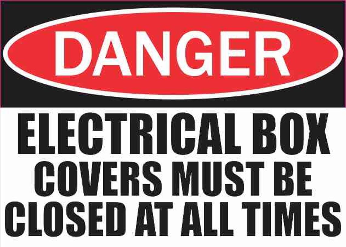 5in X 3in Danger Electrical Box Must Be Covered Magnet Vinyl - Etsy