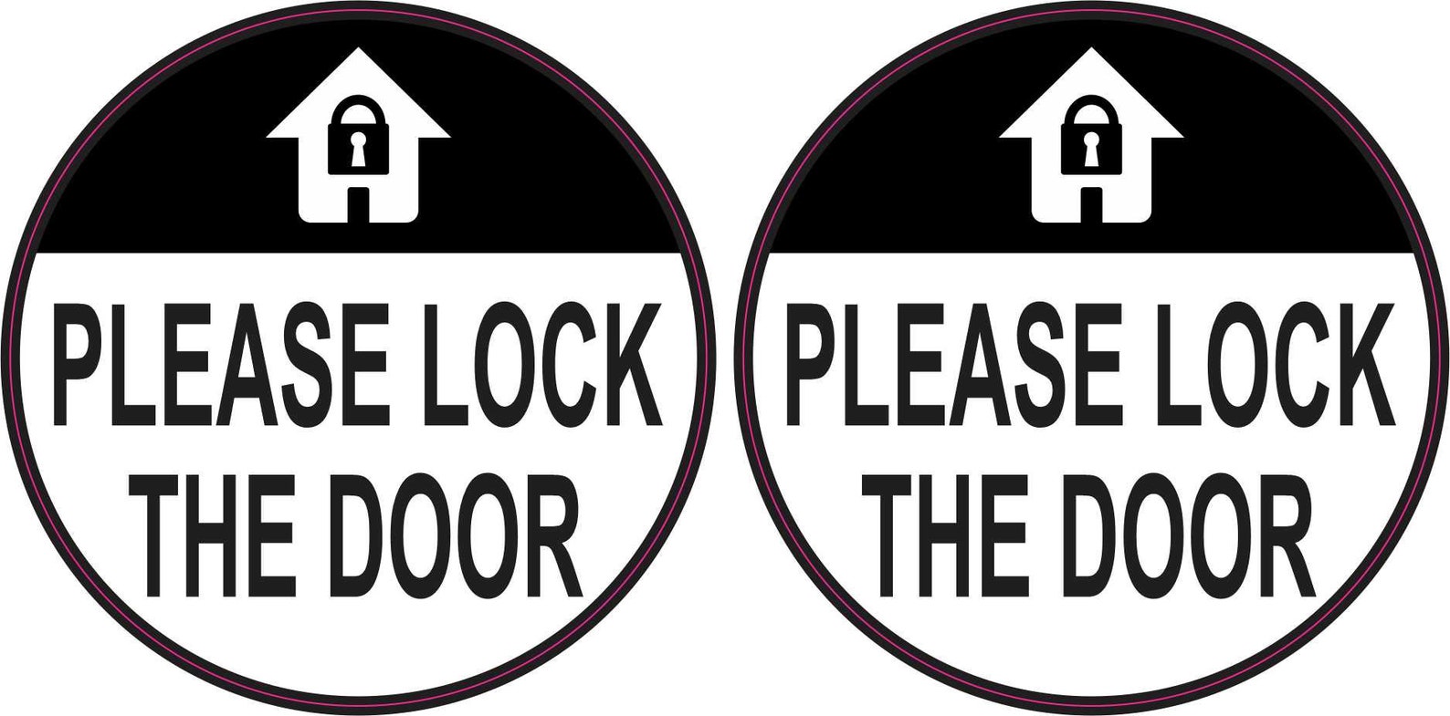 Stickertalk Please Lock the Door Vinyl Stickers 1 Sheet of 2 | Etsy