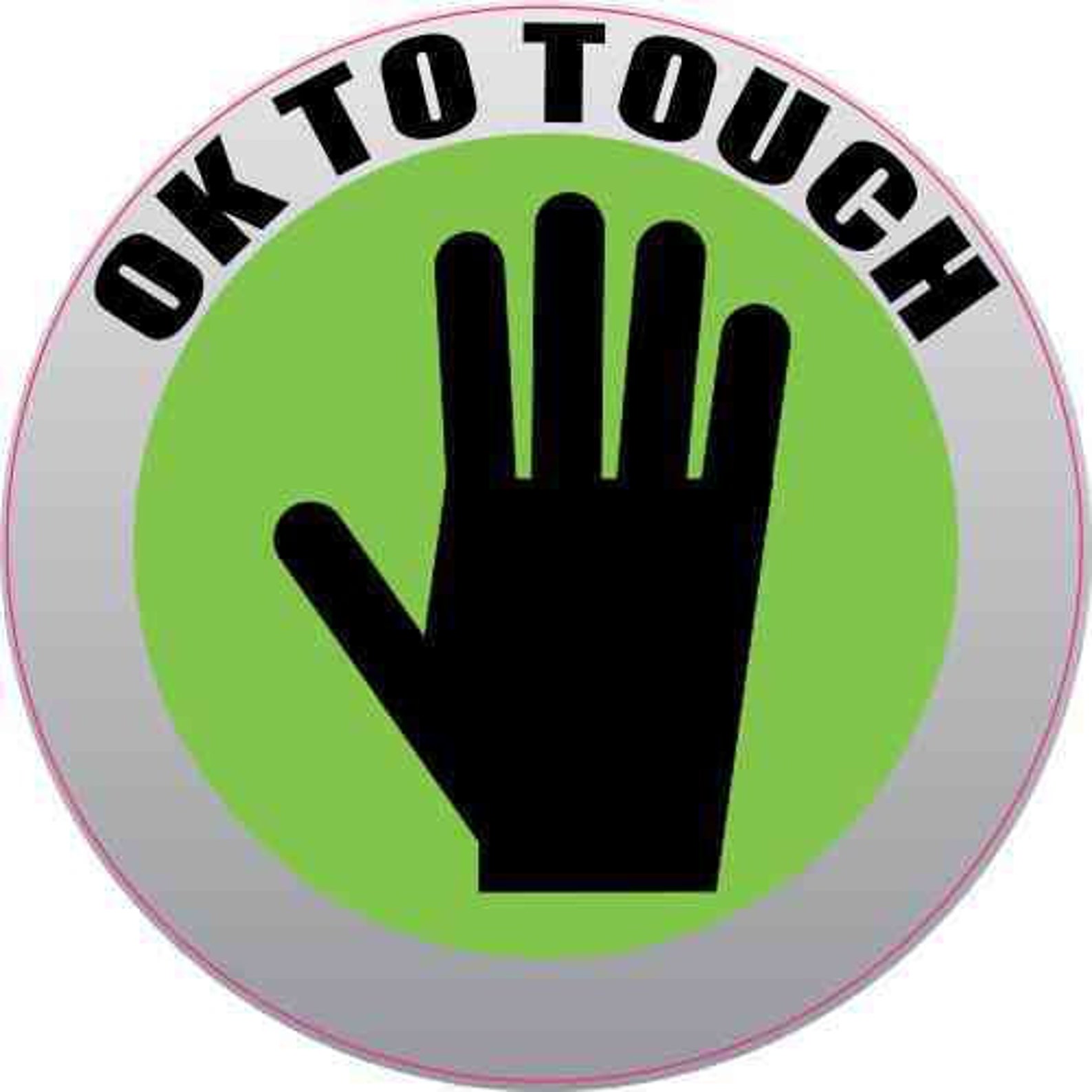 3in X 3in OK to Touch Sticker Vinyl Business Sign Decal - Etsy