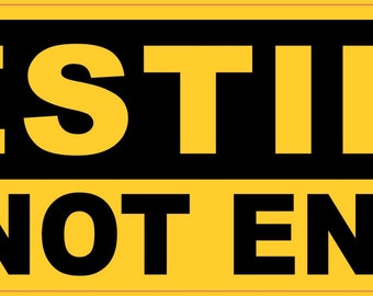 Do Not Enter Sticker - Etsy
