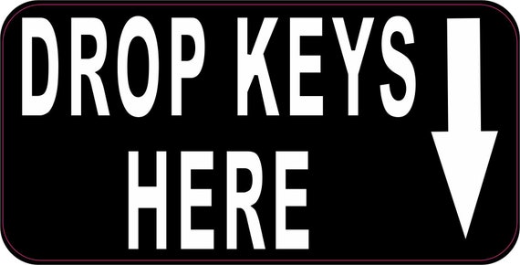 Stickertalk Drop Keys Here Magnet 6 Inches X 3 Inches | Etsy